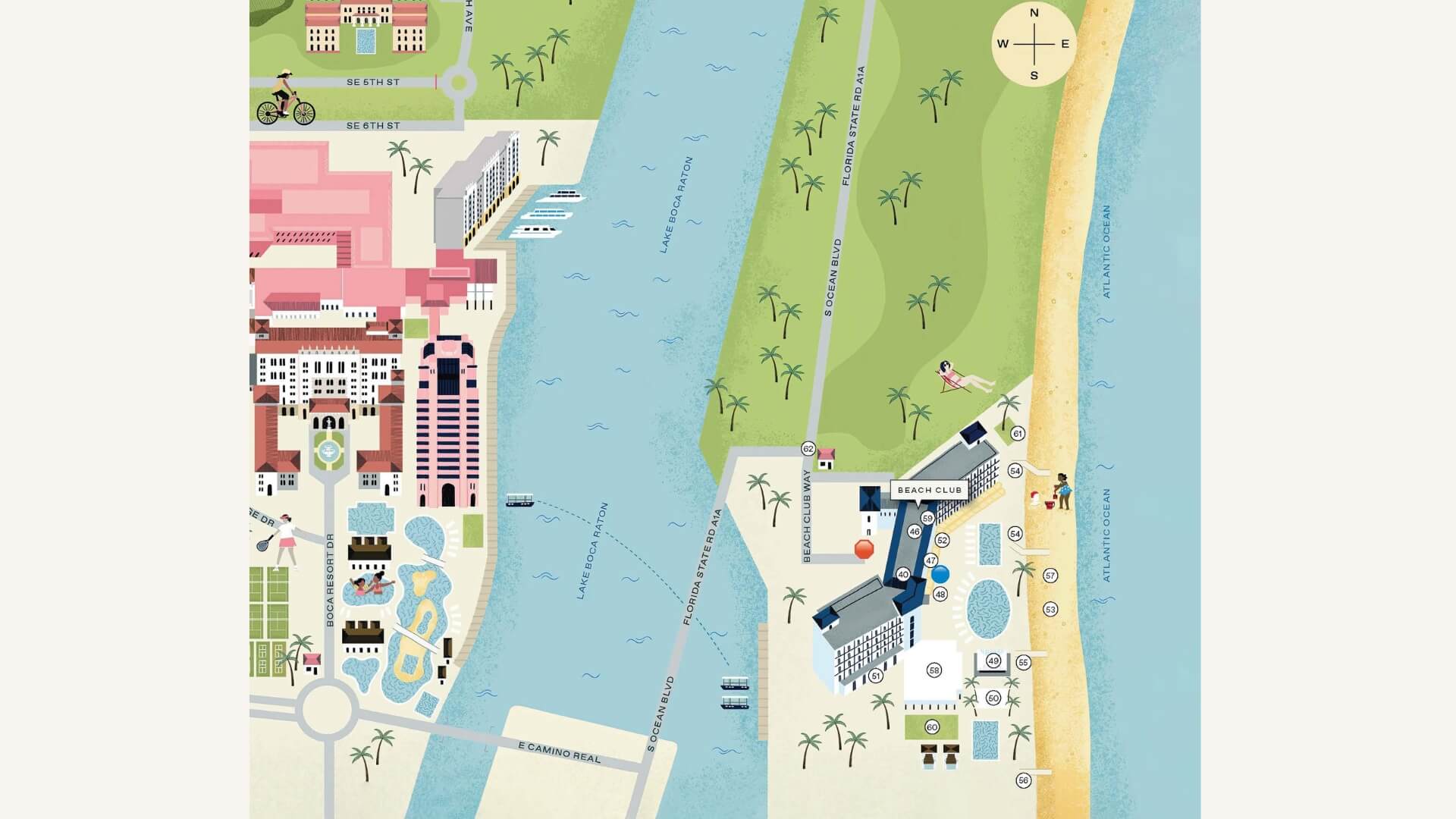 Beach Club Resort Map